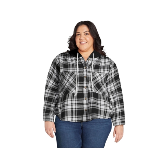 NOBO | Tops | Nobo Hooded Flannel Shirt | Poshmark